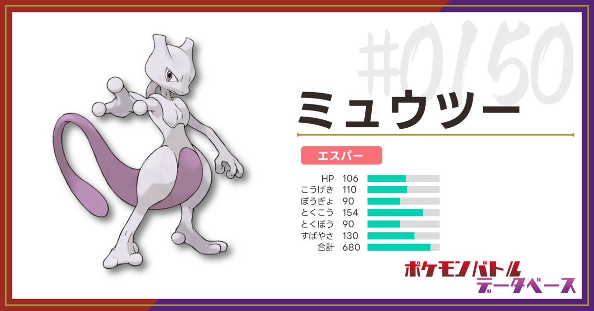 ミュウツーの使用率・上位構築・対策（シーズン29・シングル）【ポケモンSV】 | ポケモンバトルデータベース スカーレット・バイオレット