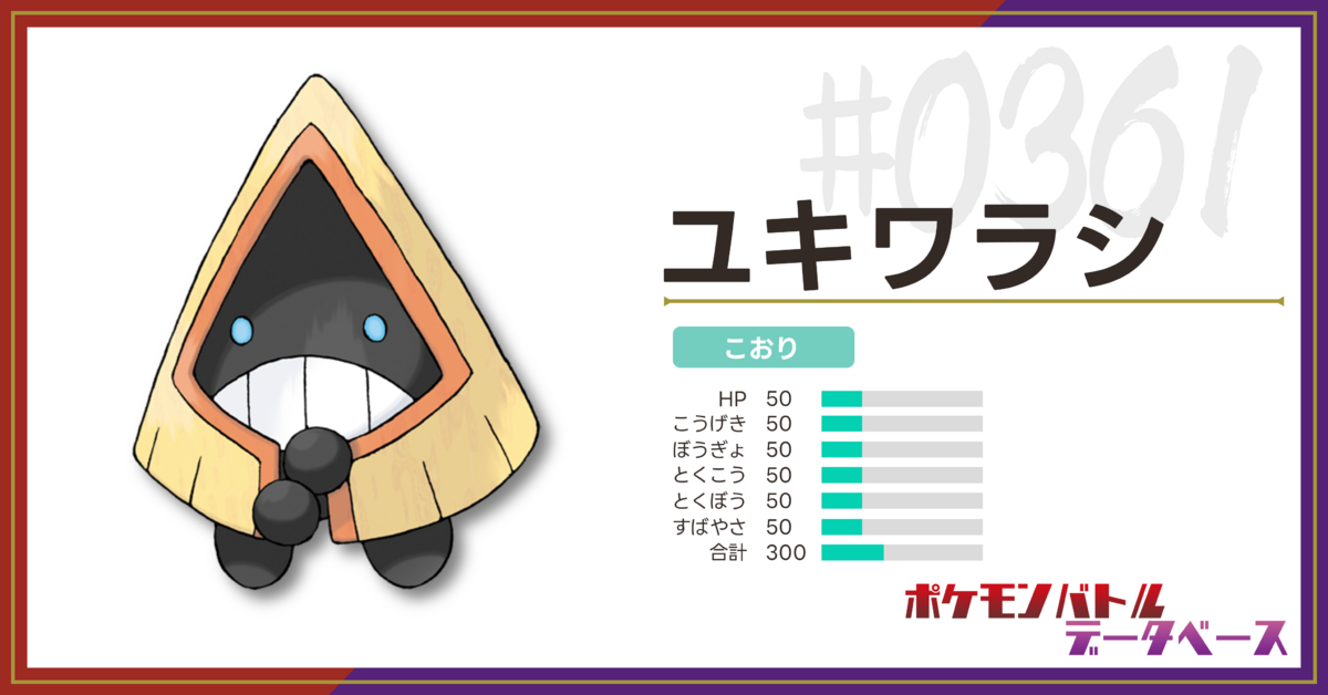 ユキワラシの使用率・上位構築・対策（シーズン37・シングル）【ポケモンSV】 | ポケモンバトルデータベース スカーレット・バイオレット