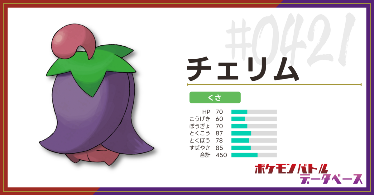 チェリムの使用率・上位構築・対策（シーズン35・シングル）【ポケモンSV】 | ポケモンバトルデータベース スカーレット・バイオレット