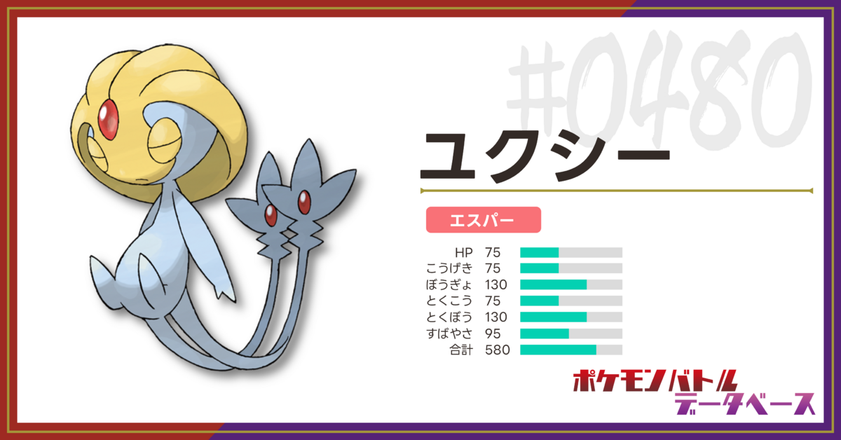 ユクシーの使用率・上位構築・対策（シーズン33・シングル）【ポケモンSV】 | ポケモンバトルデータベース スカーレット・バイオレット