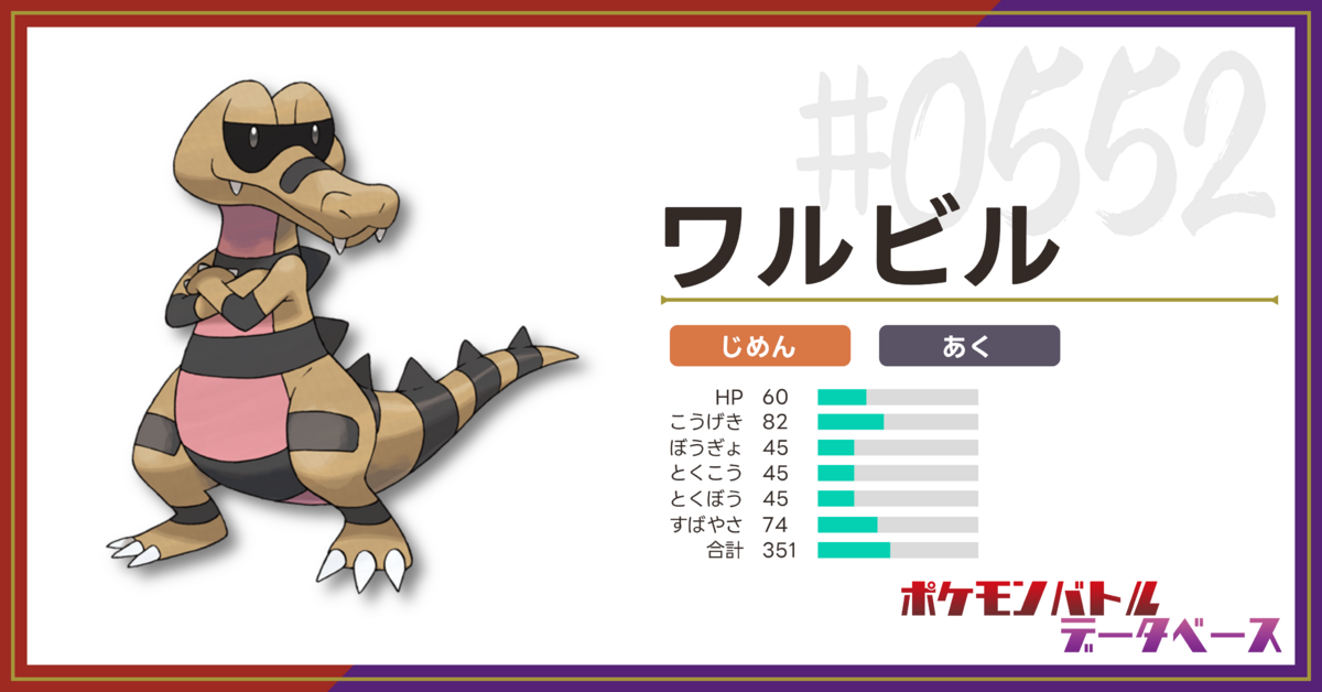 ワルビルの使用率・上位構築・対策（シーズン9・シングル）【ポケモンSV】 | ポケモンバトルデータベース スカーレット・バイオレット