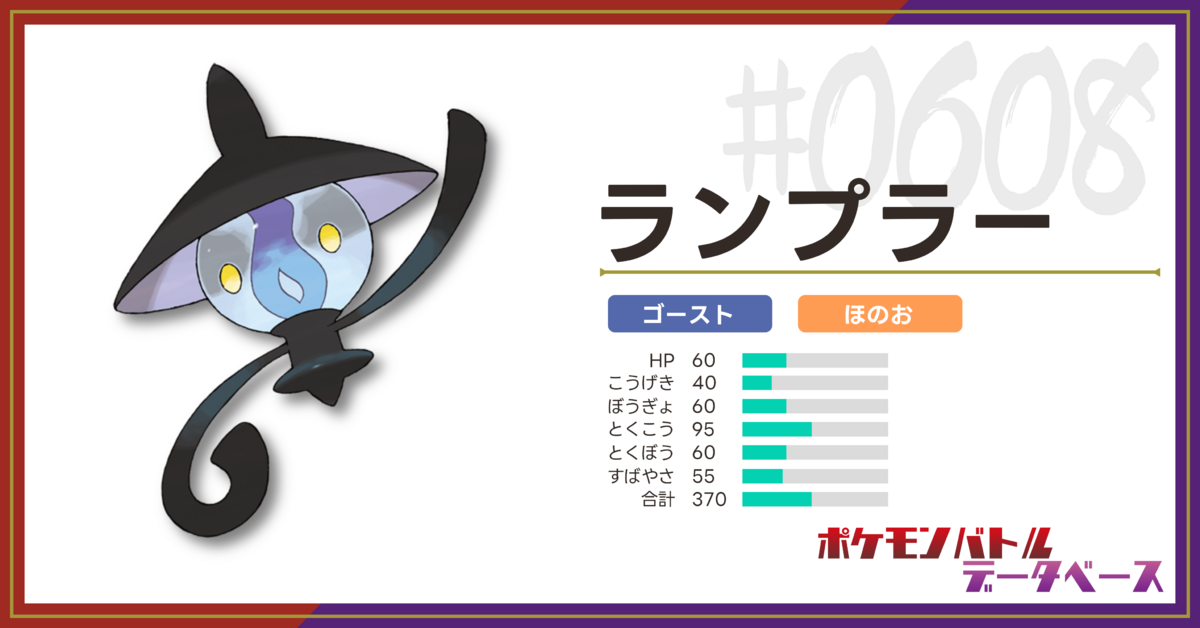 ランプラーの使用率・上位構築・対策（シーズン12・シングル）【ポケモンSV】 | ポケモンバトルデータベース スカーレット・バイオレット