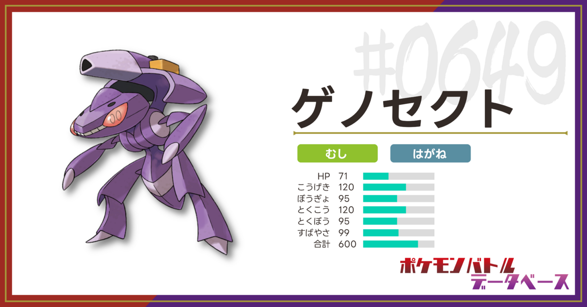 ゲノセクトの使用率・上位構築・対策（シーズン32・シングル）【ポケモンSV】 | ポケモンバトルデータベース スカーレット・バイオレット