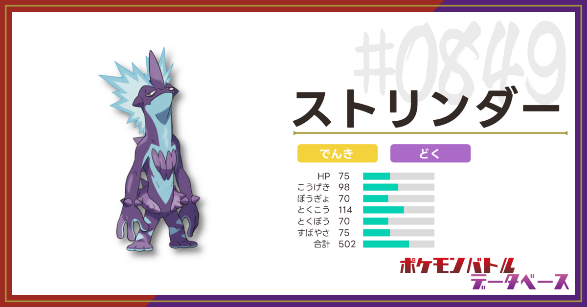 ストリンダー (ロー)の使用率・上位構築・対策（シーズン29・シングル）【ポケモンSV】 | ポケモンバトルデータベース スカーレット・バイオレット