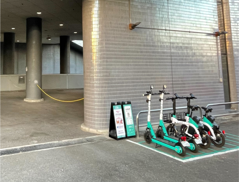 松下IMPビル、大阪ビジネスパーク内に電動マイクロモビリティのシェアサービス 「LUUP」のポートを初導入 | Luup（ループ） | 電動キックボードシェア/シェアサイクルアプリ