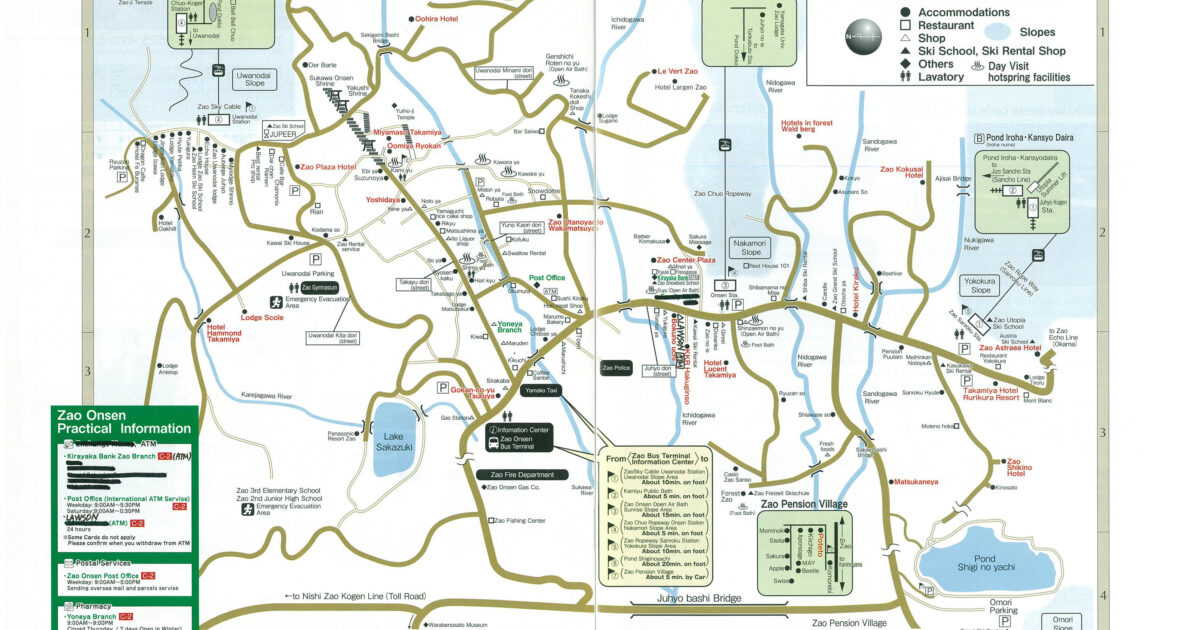 Zao Village Map | Ski Japan Holidays